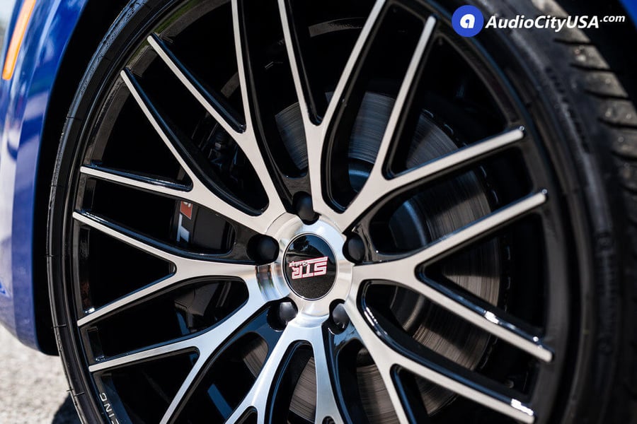 20″ STR Racing Wheels 615 Black Machined Rims For 2017 Audi TT-S