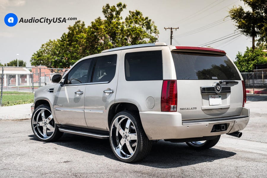26″ DUB Wheels Big Baller S222 Chrome Rims for 2012 Cadillac Escalade