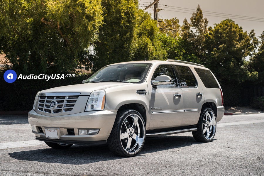 26″ DUB Wheels Big Baller S222 Chrome Rims for 2012 Cadillac Escalade