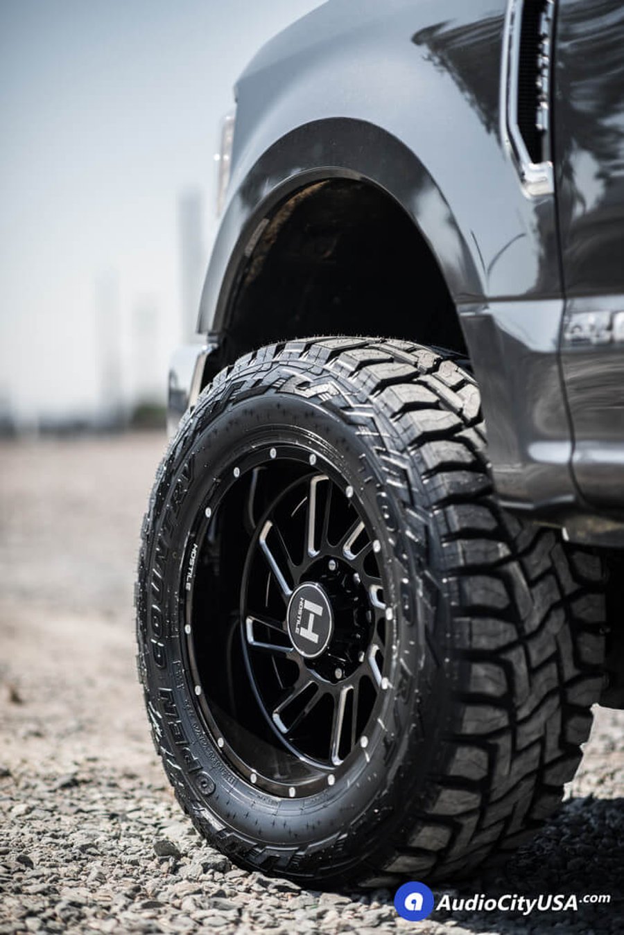 20" Hostile Wheels Stryker Gloss Black Milled Rims For 2017 Ford F-250 ...