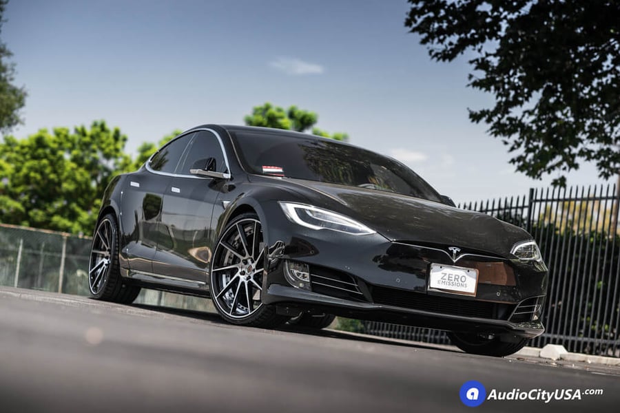 2017 Tesla Model S | 22" ERW Wheels ERW-3 Black Machined Concave Rims ...
