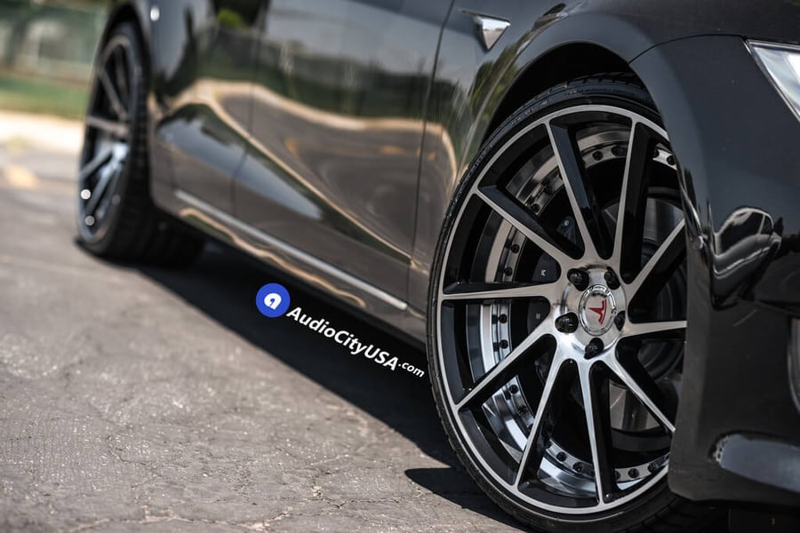 2017 Tesla Model S | 22" ERW Wheels ERW-3 Black Machined Concave Rims ...