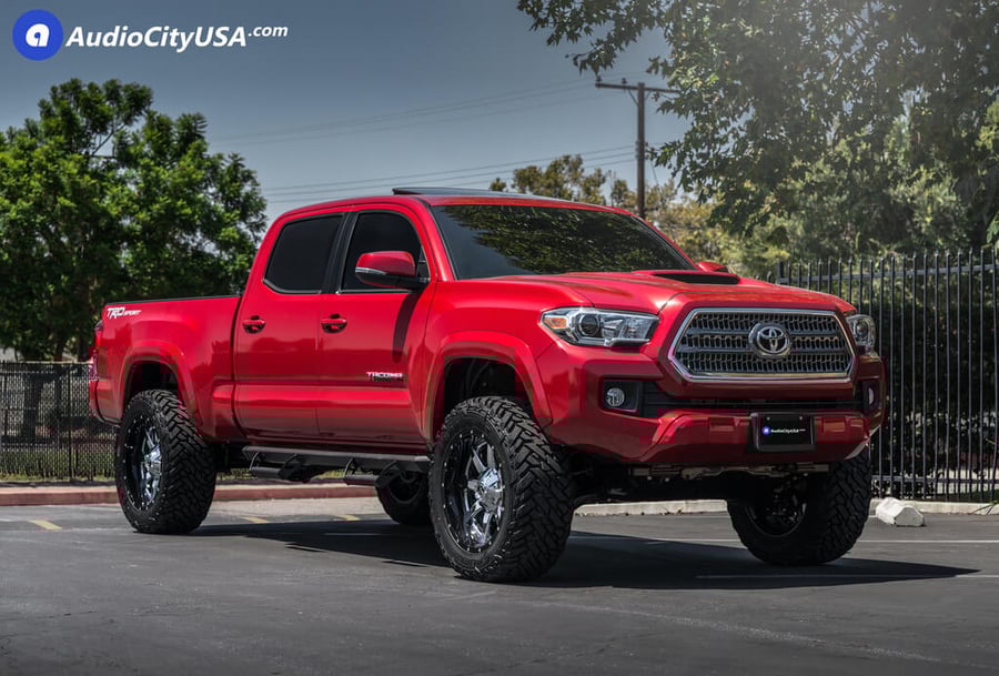 2017 Toyta Tacoma TRD Sport | 20" Fuel Wheels D260 Maverick Black with ...