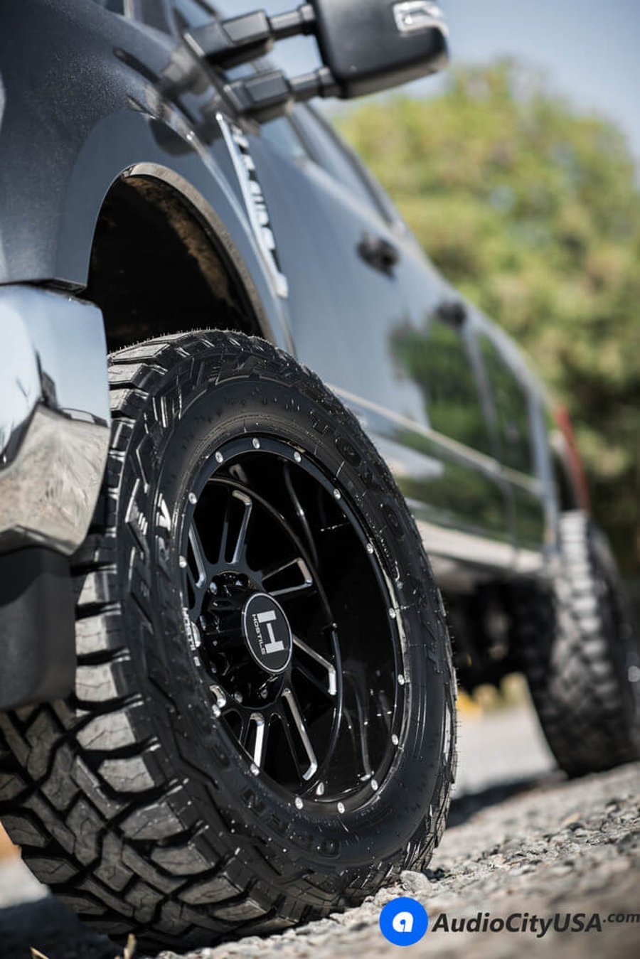 20" Hostile Wheels Stryker Gloss Black Milled Rims For 2017 Ford F-250 ...