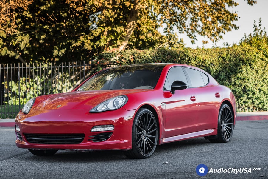 22″ Varro Wheels VD15 Satin Black Deep Concave Rims for 2013 Porsche ...