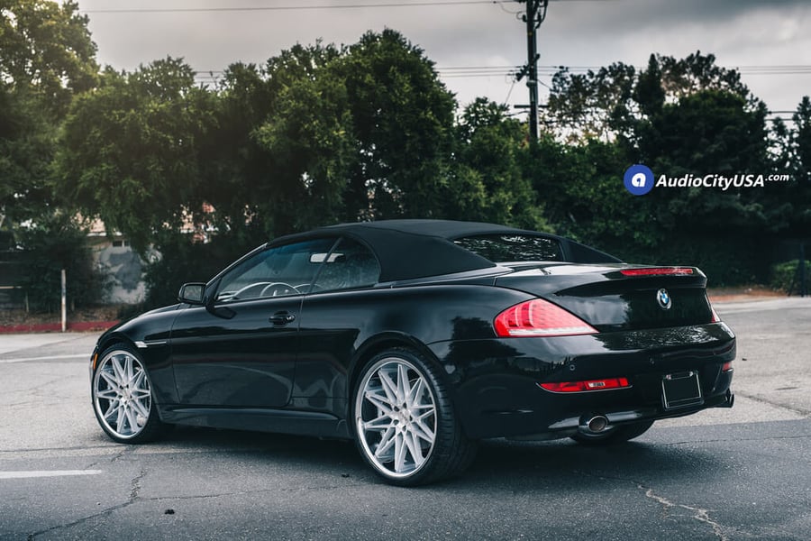 22" AZAD Wheels AZ41 Silver Machined with Chrome Lip Rims | 2009 BMW ...