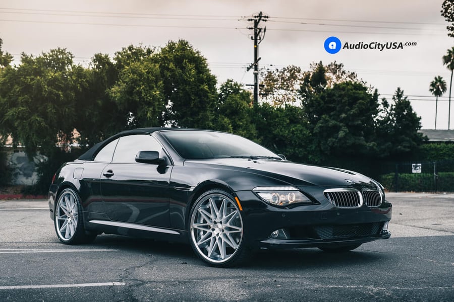 22" AZAD Wheels AZ41 Silver Machined with Chrome Lip Rims | 2009 BMW ...