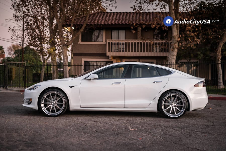 22" Adventus Wheels AVS-4 Silver Machined Chrome Lip Rims | 2018 Tesla ...