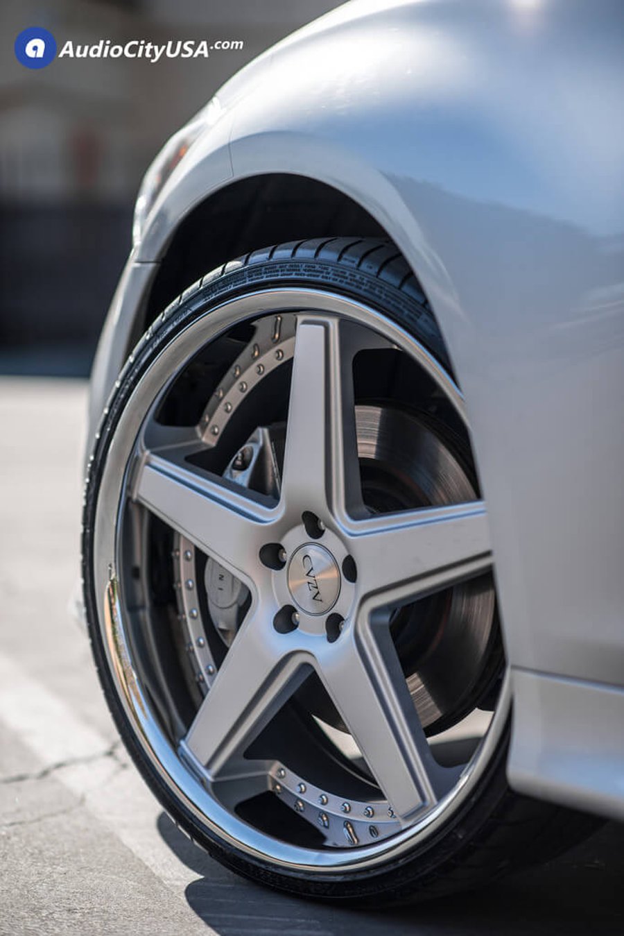 22" Azad Wheels AZ0008 Silver Brushed with Chrome Lip Rims | 2011 ...