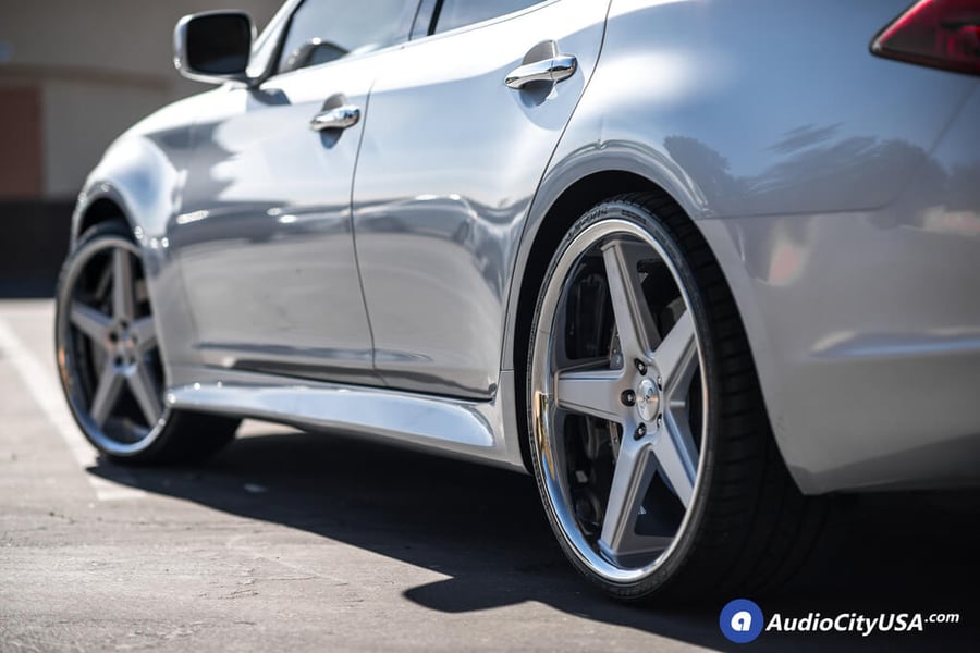 22" Azad Wheels AZ0008 Silver Brushed with Chrome Lip Rims | 2011 ...