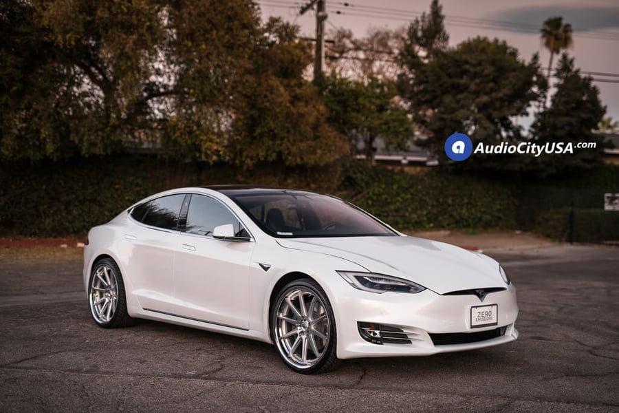 22" Adventus Wheels AVS-4 Silver Machined Chrome Lip Rims | 2018 Tesla ...
