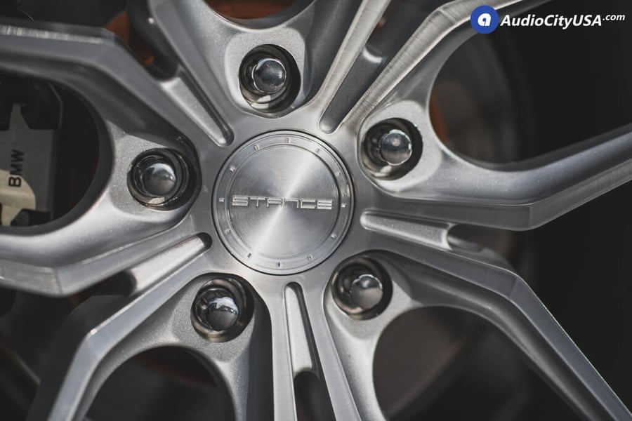 20″ Stance Wheels SF03 Brushed Silver Concave Rims for 2014 BMW 428i