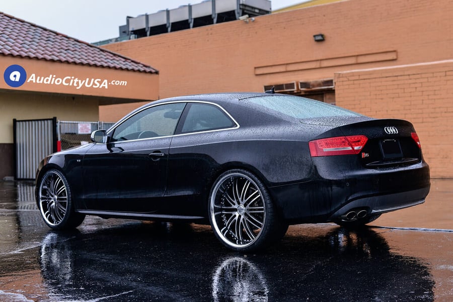 22″ XIX Wheels X23 Black Machined Rims For 2011 Audi S5