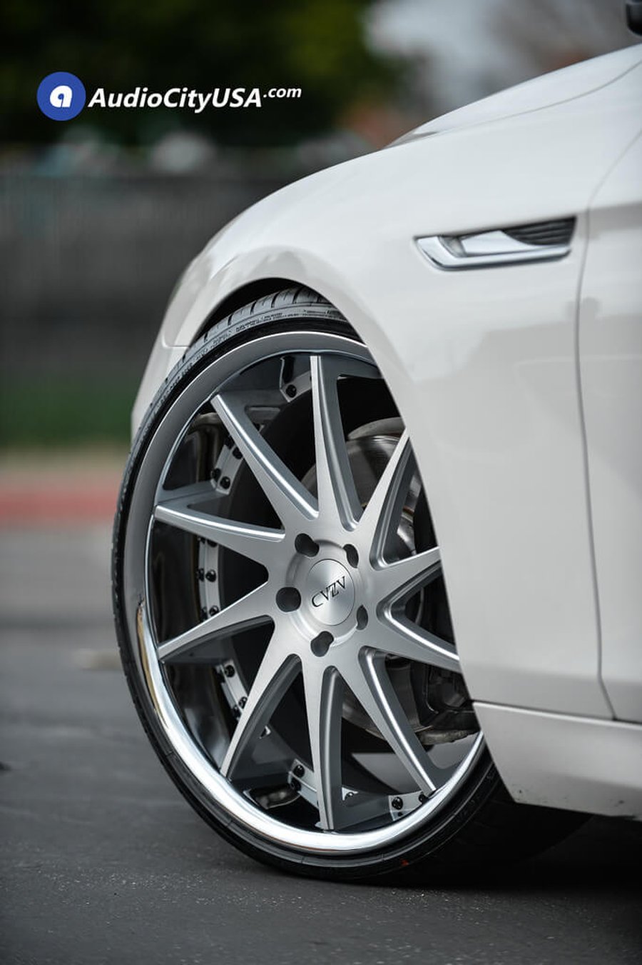 22" AZAD Wheels AZ23 Silver Machined with Chrome Lip Rims | 2014 BMW ...