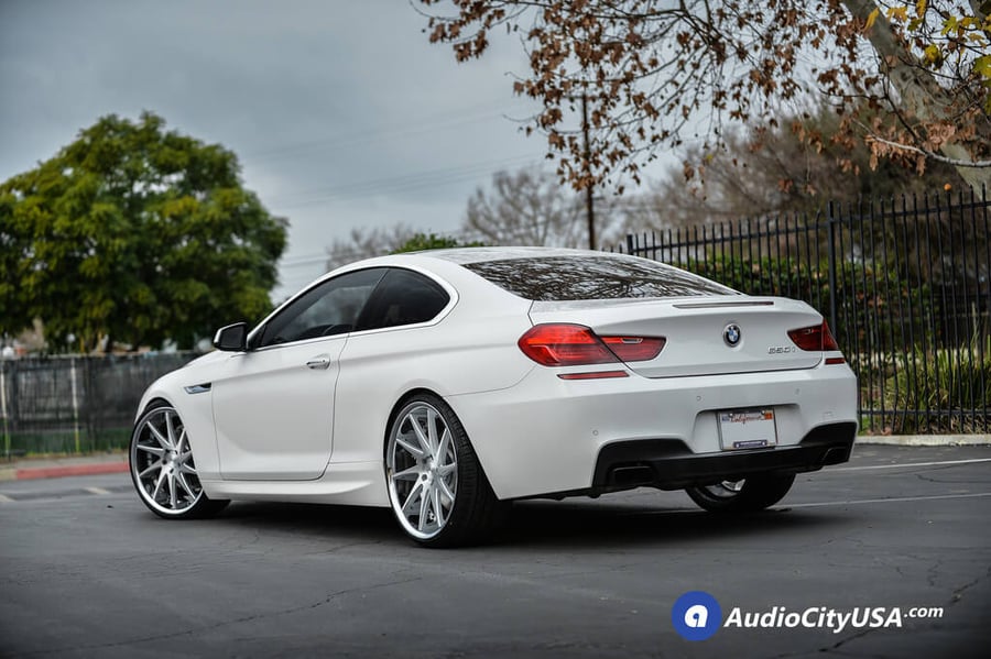 22" AZAD Wheels AZ23 Silver Machined with Chrome Lip Rims | 2014 BMW ...