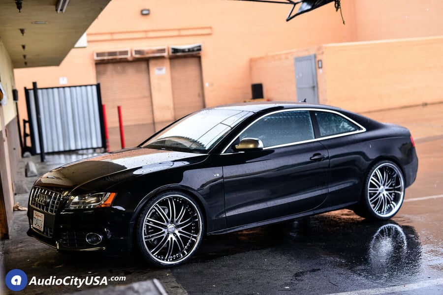 22″ XIX Wheels X23 Black Machined Rims For 2011 Audi S5