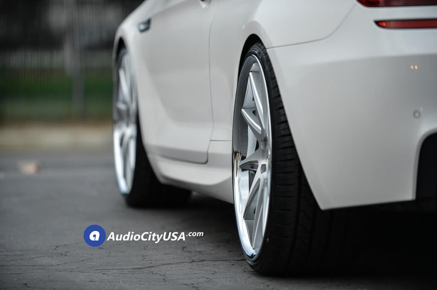 22" AZAD Wheels AZ23 Silver Machined with Chrome Lip Rims | 2014 BMW ...
