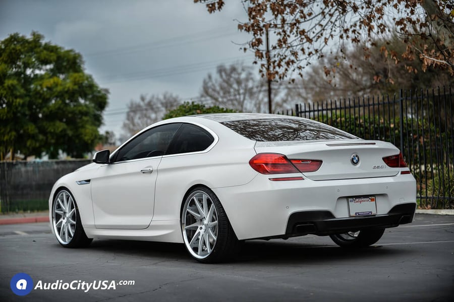 22" AZAD Wheels AZ23 Silver Machined with Chrome Lip Rims | 2014 BMW ...