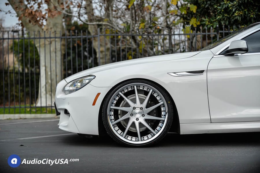 22" AZAD Wheels AZ23 Silver Machined with Chrome Lip Rims | 2014 BMW ...