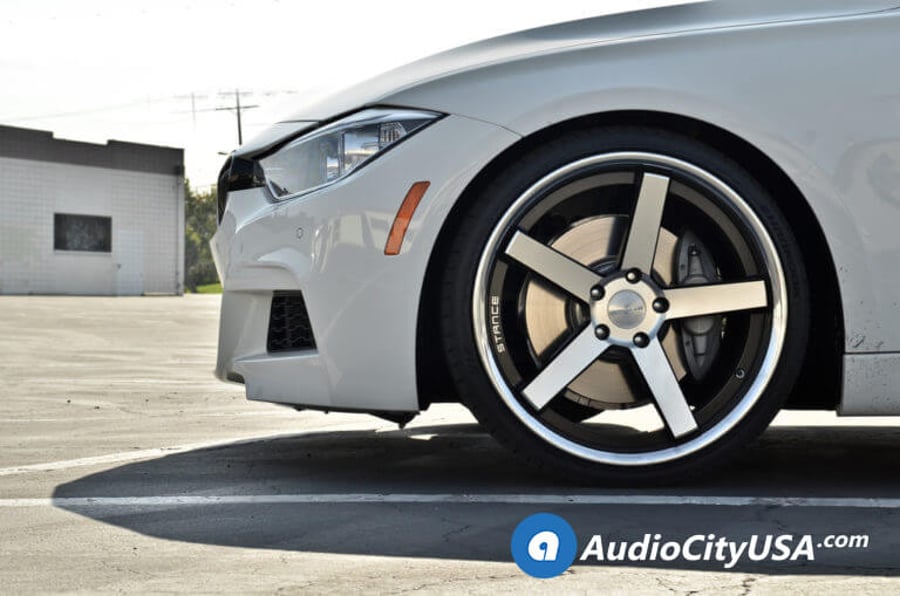 20" Stance Wheels SC5 Matte Black Machined Rims | 2013 BMW 335i Active ...