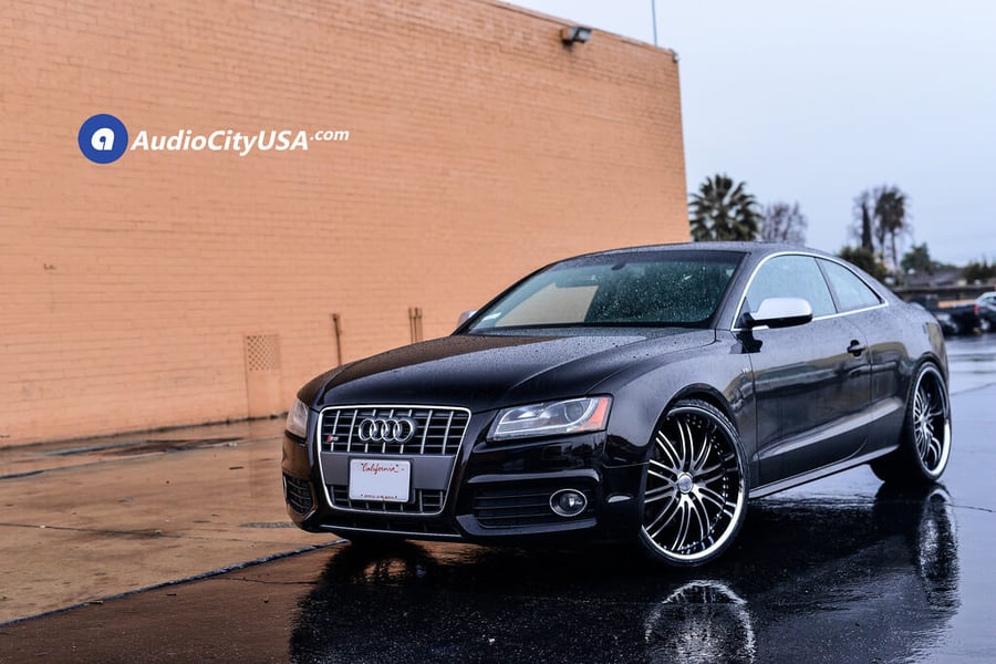 22″ XIX Wheels X23 Black Machined Rims For 2011 Audi S5