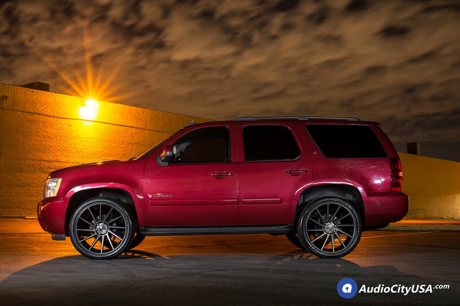 24″ DUB Wheels S128 Chedda Black Machined with Dark Tint Face Rims for ...