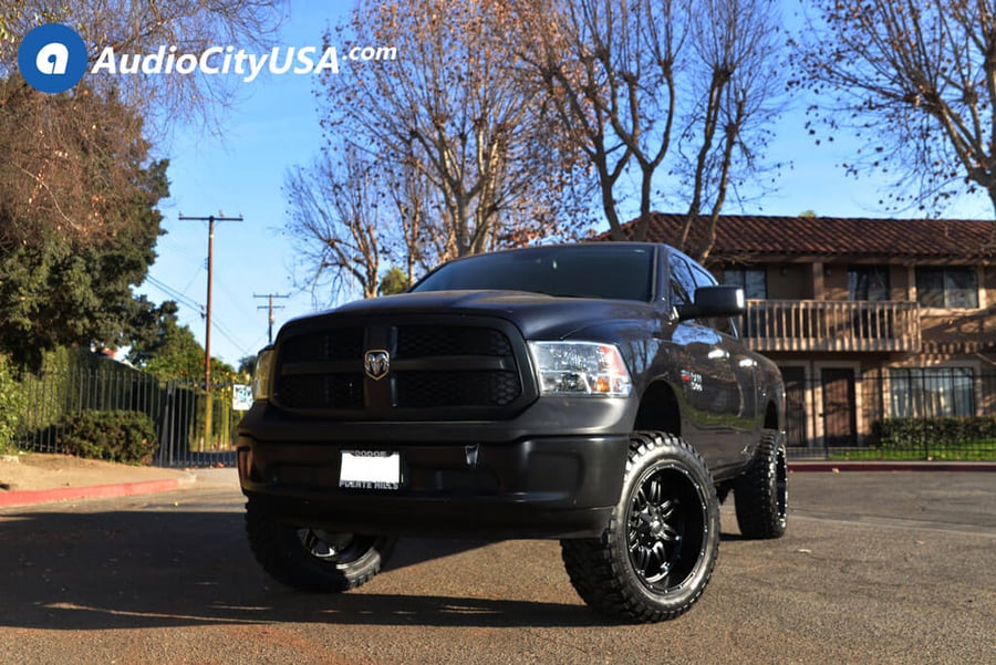22" Fuel Wheels D560 Vapor Matte Black Rims | 7" MaxTrack Suspension ...