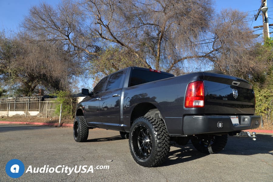 22" Fuel Wheels D560 Vapor Matte Black Rims | 7" MaxTrack Suspension ...