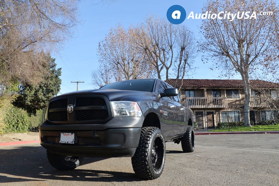 22" Fuel Wheels D560 Vapor Matte Black Rims | 7" MaxTrack Suspension ...
