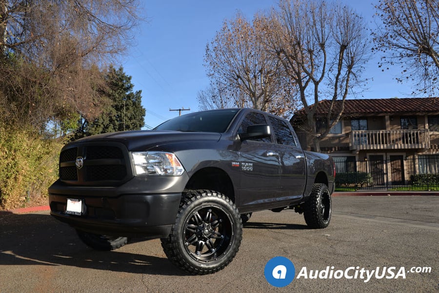 22" Fuel Wheels D560 Vapor Matte Black Rims | 7" MaxTrack Suspension ...
