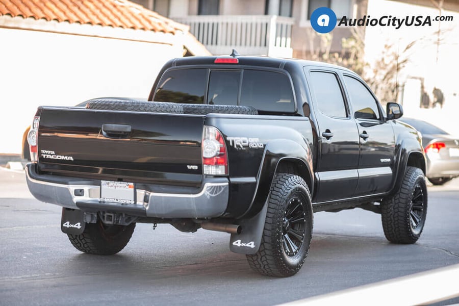 18" Helo Wheels HE901 Satin Black Rims with 285-65-18 Falken Tires ...