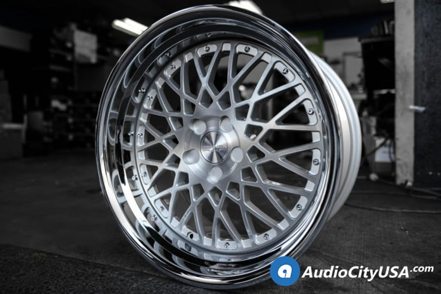 20" Rennen Wheels CSL 5 Brush Silver with Chrome Lip Rims | 2011 Audi ...