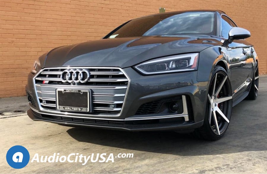 20″ Vertini Wheels Dynasty Slate Grey Machined Rims for 2017 Audi S5 4-Door