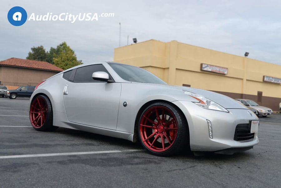 20" Rohana Wheels RFX2 Gloss Red Rims For 2013 Nissan 370z | Audio City USA
