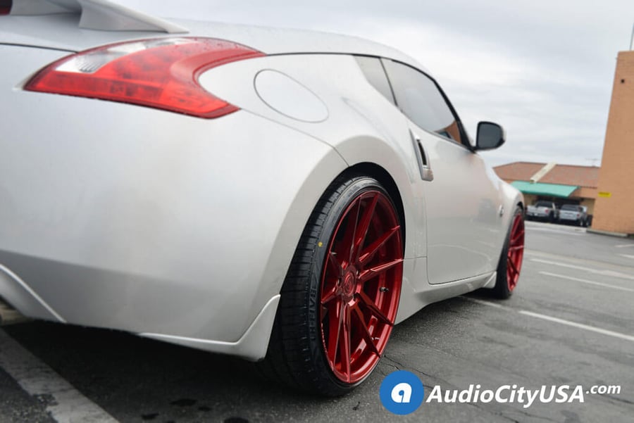 20" Rohana Wheels RFX2 Gloss Red Rims For 2013 Nissan 370z | Audio City USA