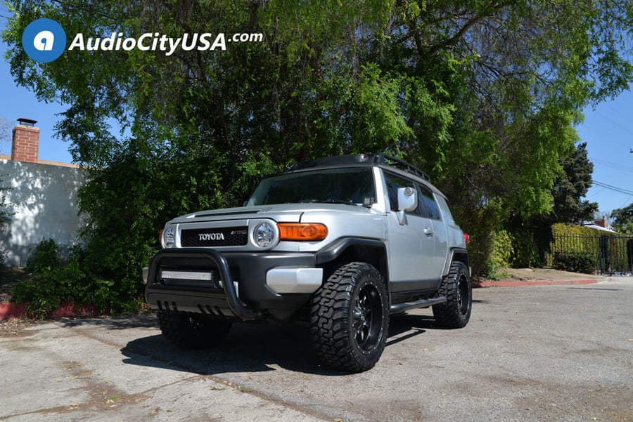 20" Fuel Wheels D517 Krank Matte Black Milled Rims for 2012 Toyota FJ ...