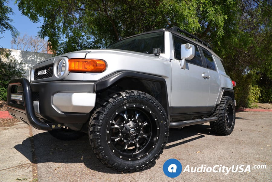 20" Fuel Wheels D517 Krank Matte Black Milled Rims for 2012 Toyota FJ ...