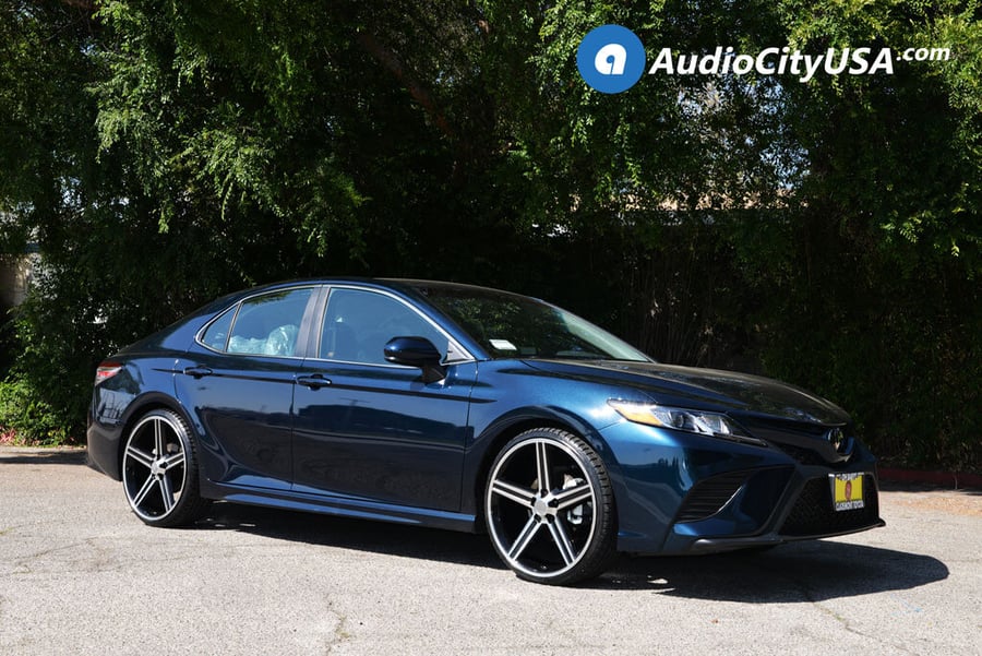 22" IROC Wheels Black Machined Rims For 2018 Toyota Camry