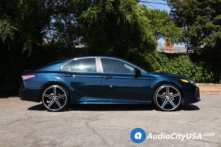 22" IROC Wheels Black Machined Rims For 2018 Toyota Camry
