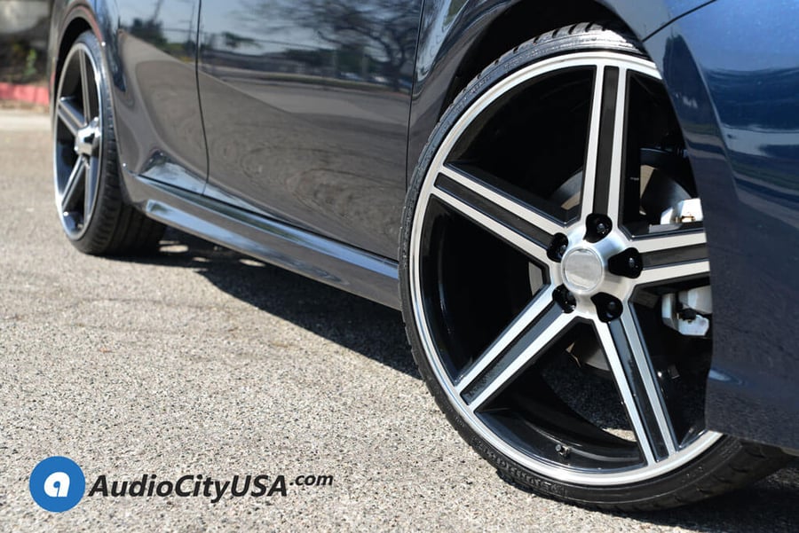 22" IROC Wheels Black Machined Rims For 2018 Toyota Camry