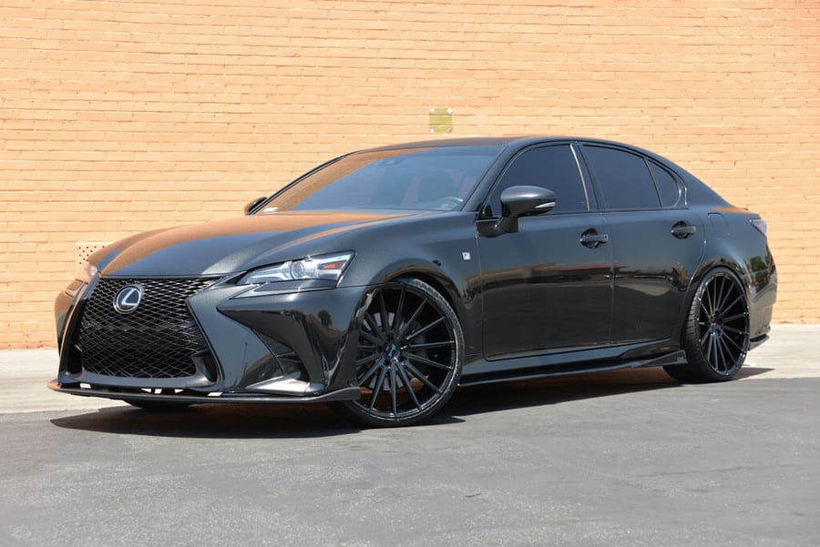 22" Giovanna-Gianelle Wheels Verdi Black Rims for 2016 Lexus GS350