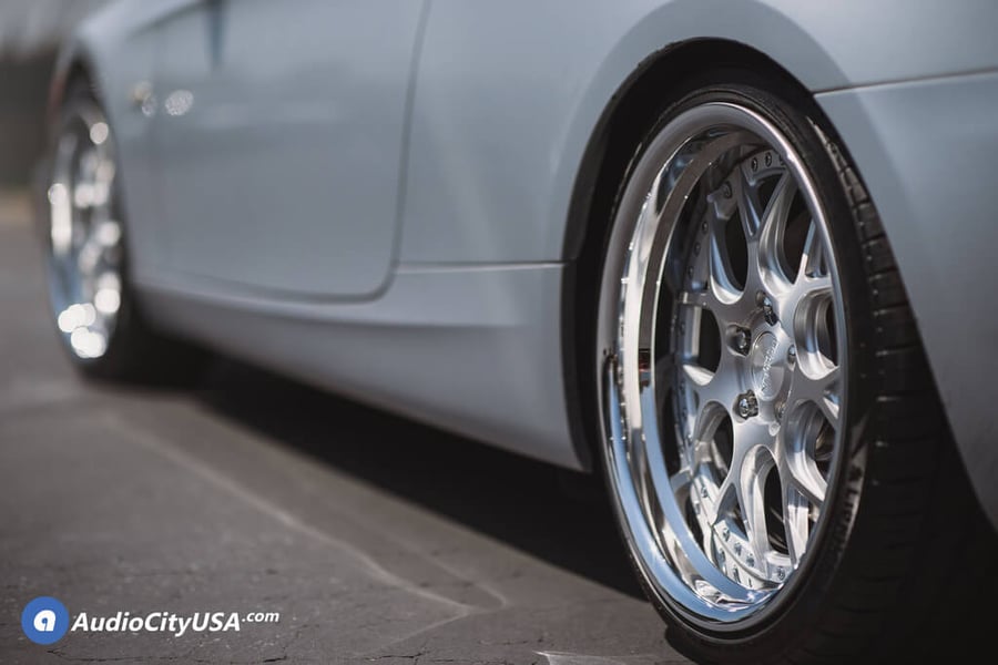 19″ Rennen Wheels CSL 2 Silver With Chrome Step Lip Rims For 2009 BMW 335i