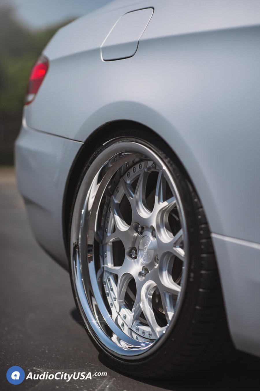 19″ Rennen Wheels CSL 2 Silver With Chrome Step Lip Rims For 2009 BMW 335i