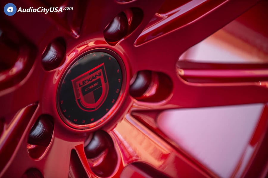 Lexani Wheels CSS-15 Custom Gloss Red with Machine Tips Rims | BLG082118
