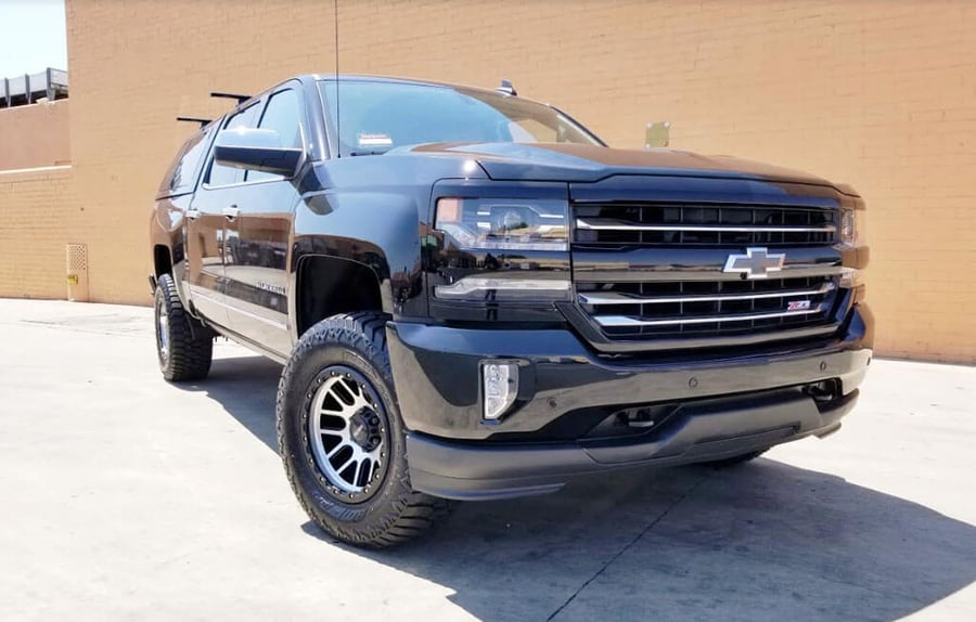 17″ Vision Wheels 111 Nemesis Black Machined Rims for 2018 Chevrolet ...