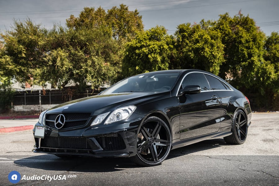 20″ Staggered Verde Wheels V39 Parallax Gloss Black Rims for 2010 Mercedes