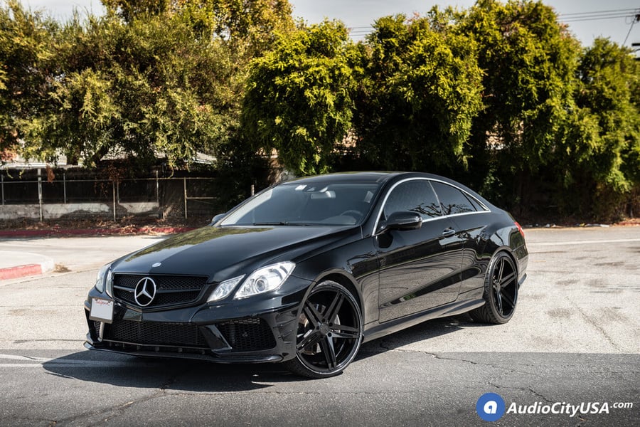 20″ Staggered Verde Wheels V39 Parallax Gloss Black Rims for 2010 Mercedes