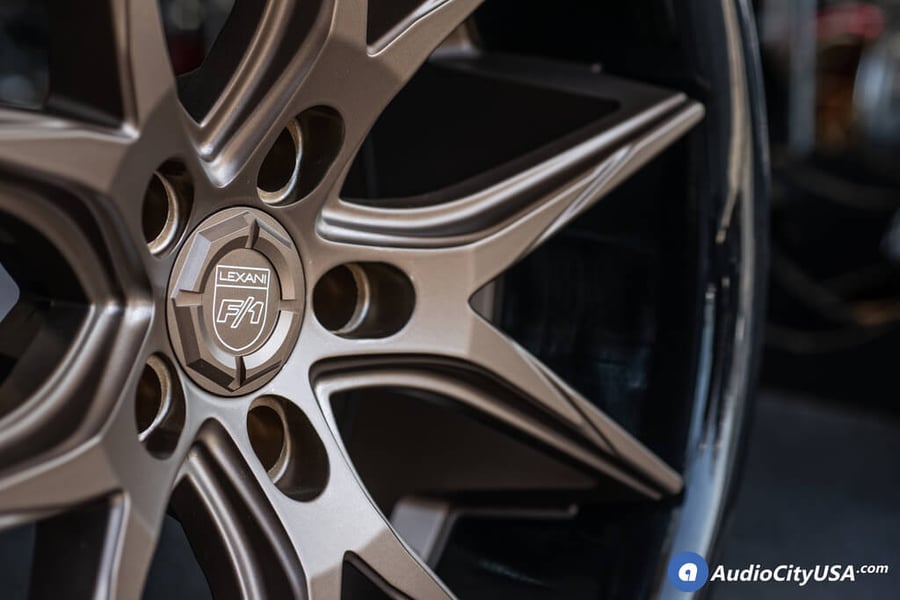 22" Lexani Wheels R-Twelve Satin Black Center with Gloss Black Lip Rims