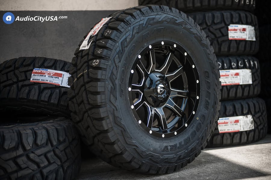 18″ Fuel Wheels D627 Vandal with Gloss Black Milled Off-Road Rims ...
