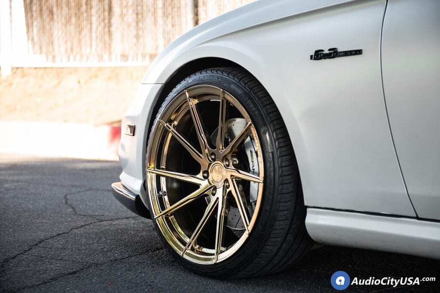 20″ Staggered Stance Wheels SF01 Gold Platted Custom Color Rims